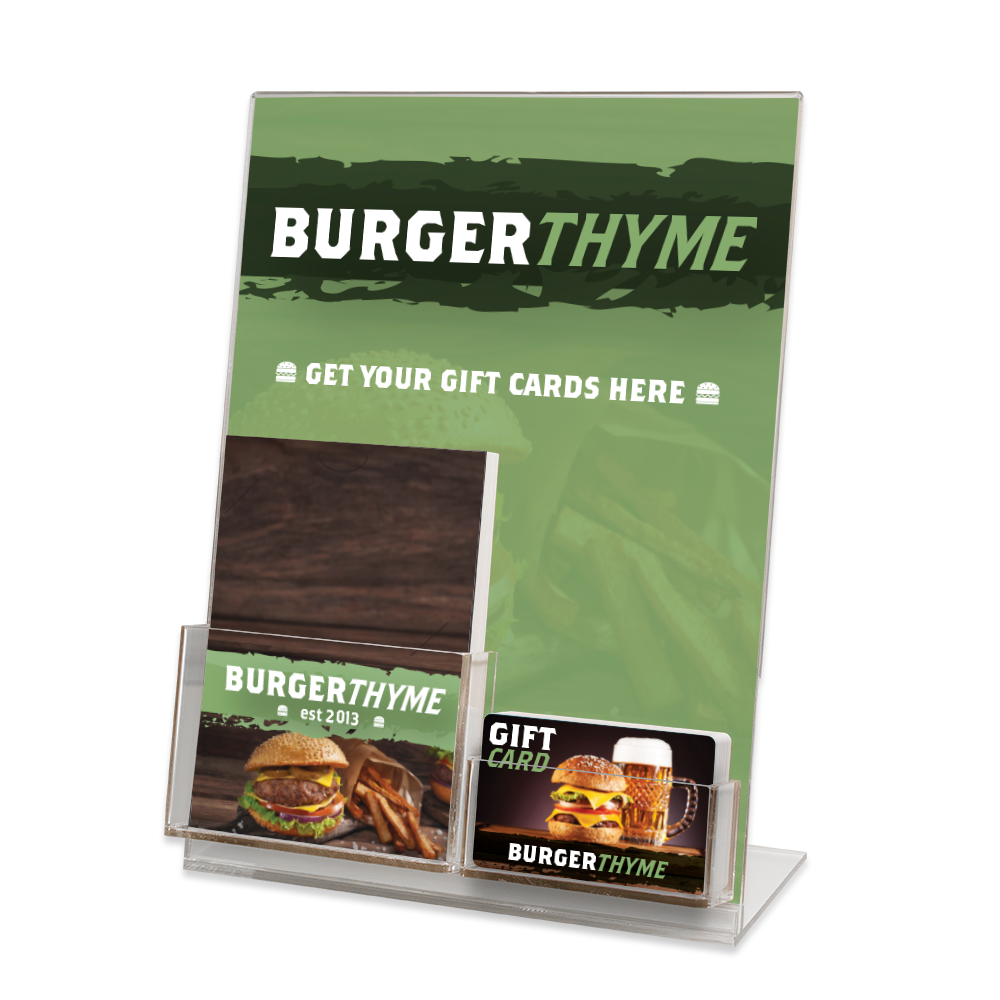 Gift Card and Backer Acrylic Display Stand – Vend Gift Cards
